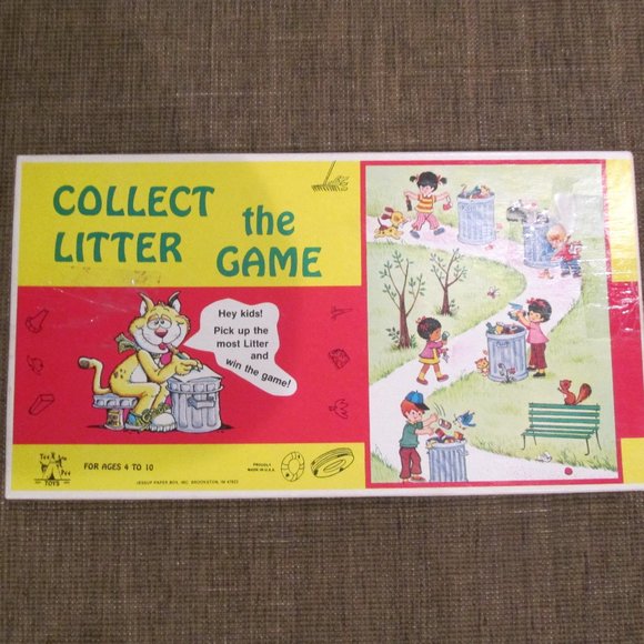 Tee Pee Toys | Games | Rare Vintage Board Game Collect The Litter Game ...